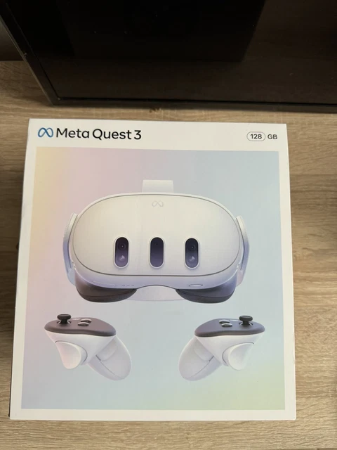 META QUEST 3 128GB Virtual Reality Headset - Opened To Make Sure No ...