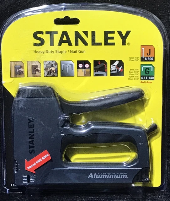 STANLEY HEAVY DUTY Staple Nail Gun Stapler Brad Nail Aluminium 0-TR250 ...