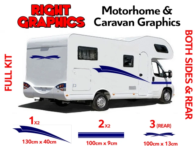 MOTORHOME VINYL STRIPES Graphics Stickers Decals Camper Van Rv Caravan ...