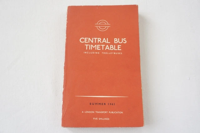 SUMMER 1961 LONDON Transport Central Bus Timetable £29.99 - PicClick UK