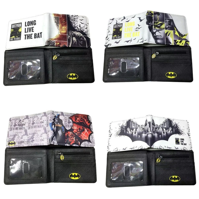 SUPERHERO BATMAN BIFOLD Wallet Id Window Credit Card Slots Coin Pocket ...