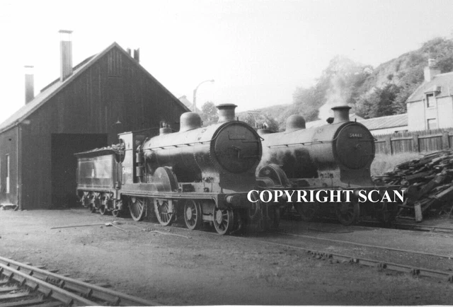 RAILWAY STEAM PHOTO: 54463 Ex CR & 54466 @ DINGWALL SHED 1952 (2) £2.99 ...