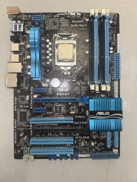 ASUS P8H67-V LGA 1155 motherboard with I5-2380P £52.70 - PicClick UK