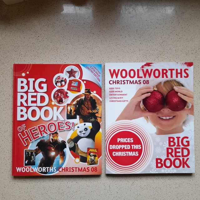 WOOLWORTHS BIG RED Book x 2 2008 Heroes Edition + Christmas 08 Edition ...