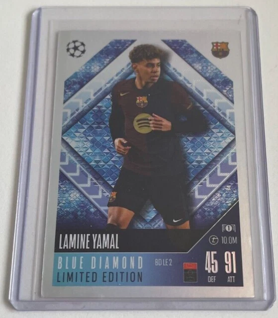TOPPS MATCH ATTAX 24/25 LAMINE YAMAL Blue Diamond Limited Edition BD ...