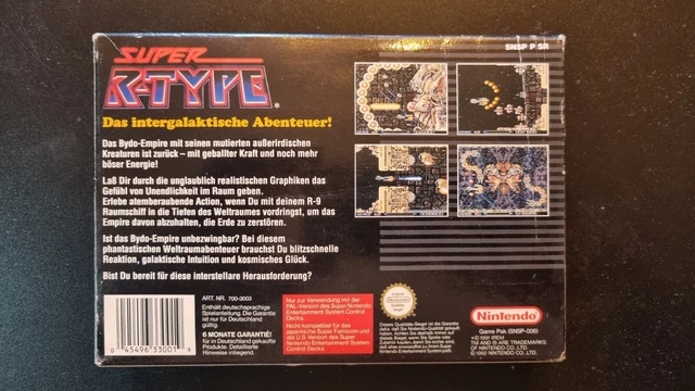 SUPER R-TYPE RTYPE Super Nintendo SNES Cib Ovp Box Purple Lila FAH ...