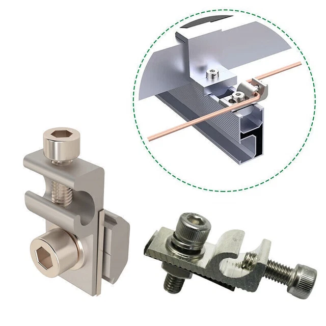 SOLAR GROUNDING LUGS Clip Photovoltaic Lightning Protection Ground ...
