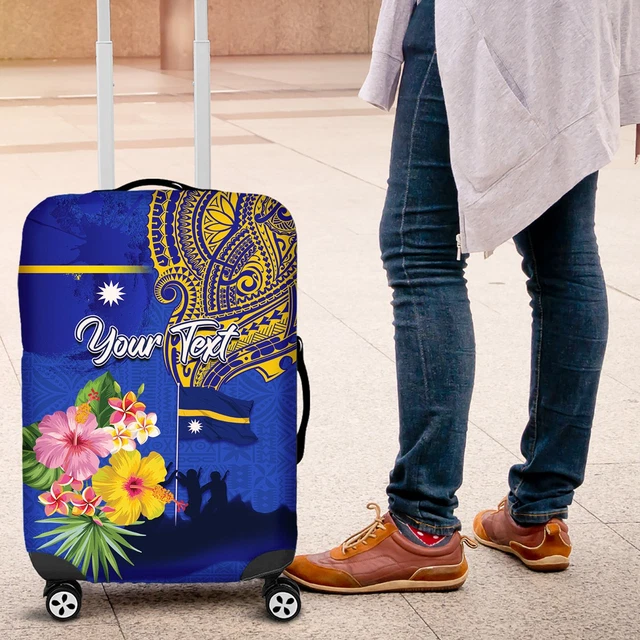 PERSONALISED NAURU INDEPENDENCE Day Luggage Cover Nauruan Tribal Flag ...
