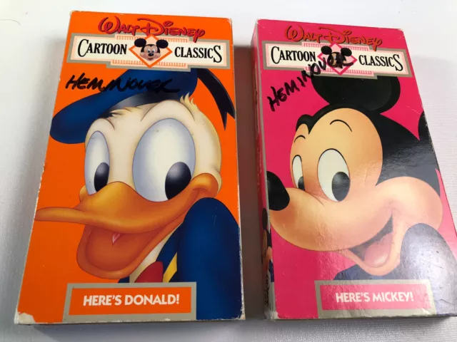 Lot Of 2 Walt Disney Cartoon Classics Vhs Tapes Heres Donald Heres