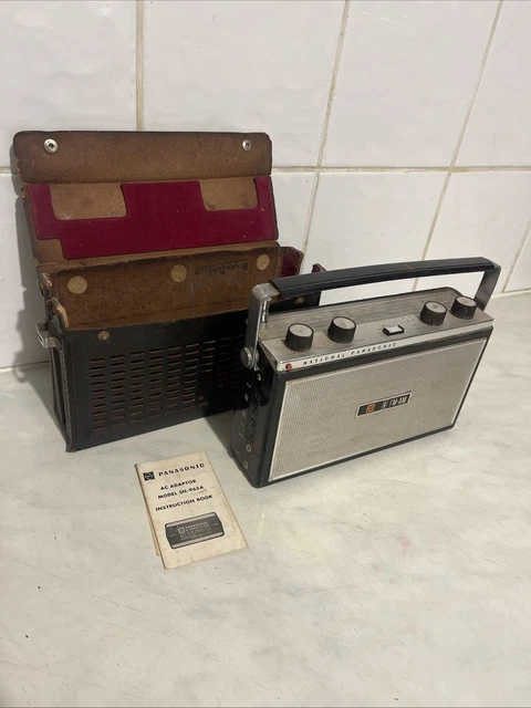 NATIONAL PANASONIC RF-1006WD Radio Parts Or Repair Bonus Leather Cover ...