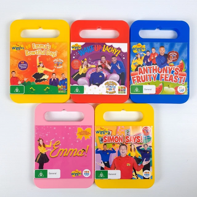 5 X THE Wiggles DVD PAL R4 (Aus) Simon Says! Emma! Wake Up Lachy ...