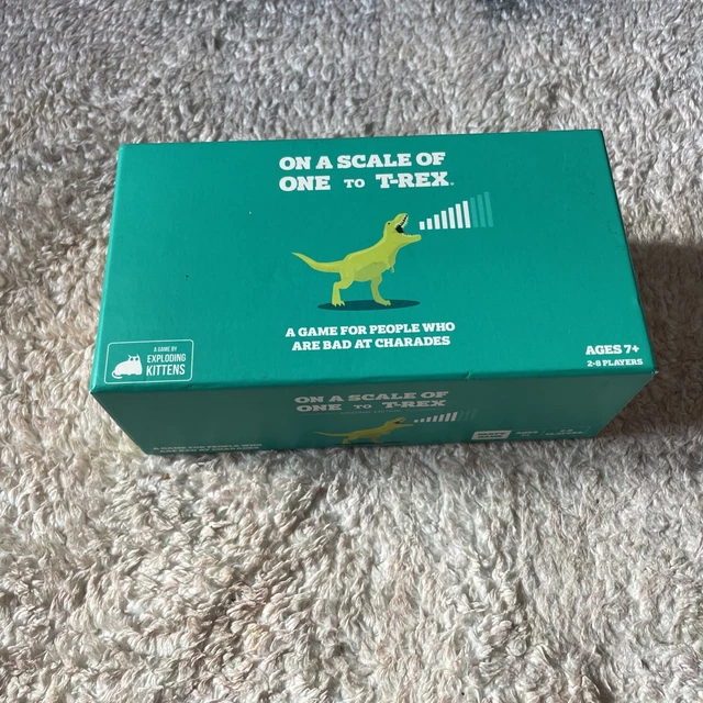 EXPLODING KITTENS ON a Scale of One to T-Rex Card Game £6.49 - PicClick UK