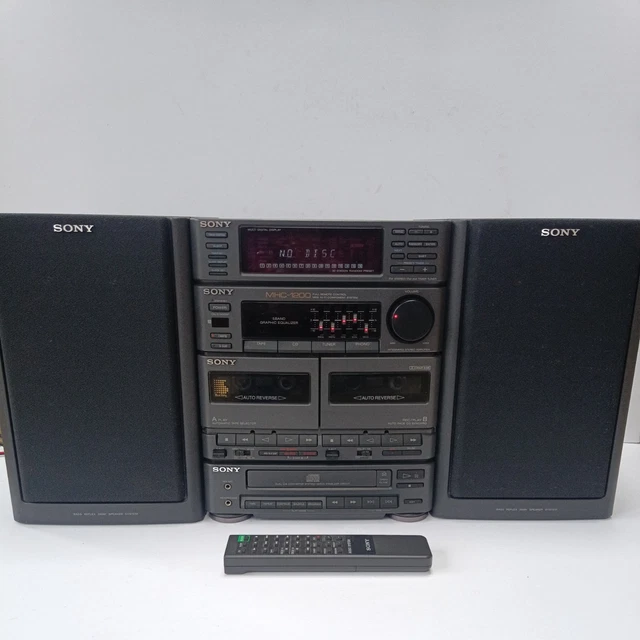 SUPER RARE - Sony MHC-1200 Vintage Hi-Fi System Stereo Unit & speakers ...