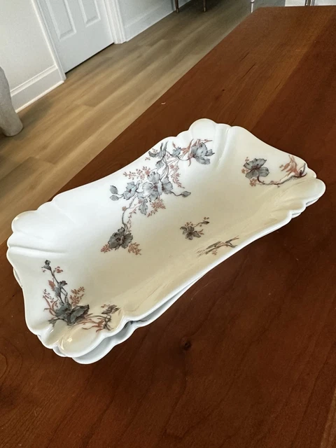 ANTIQUE PAIR HAVILAND Limoges Schleiger 685J Celery / Bonbon Dishes – 8 ...