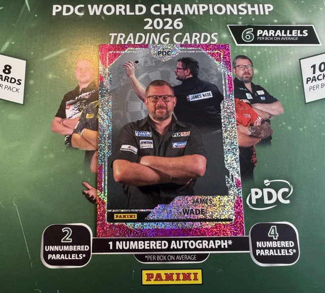 PANINI PDC WORLD Darts Championship 2026 James Wade Pink Sparkle ...