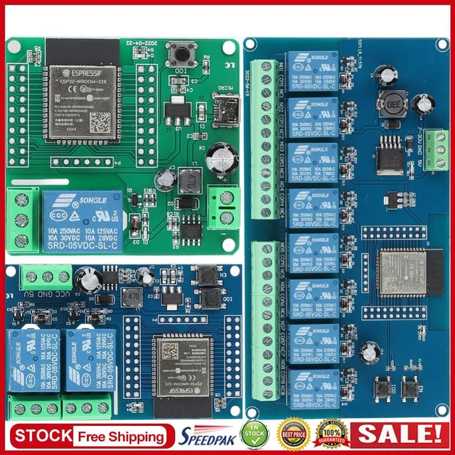 ESP32 POWER SUPPLY Module 1/2/8 Channel Secondary Development Board DC ...