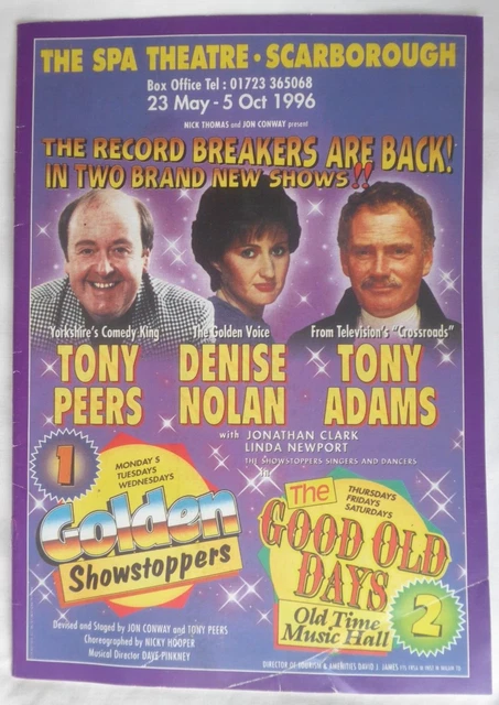 THE SPA THEATRE: Scarborough Program 23rd May -5th October 1996 Summer ...