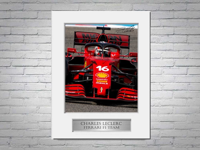 CHARLES LECLERC FERRARI F1 Driver 2021 Signed Photo Display Mount A4 £8 ...