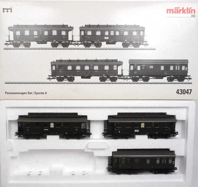 MÄRKLIN H0 43047 bel. Personenwagen-Set DRG - ein Wagen fehlt - ZY6316 ...