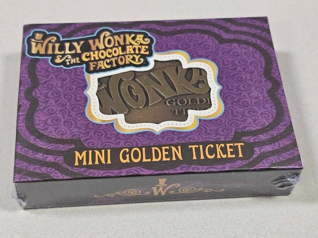 GOLDEN TICKET PROP replica Willy Wonka and The Chocolate Factory Metal ...