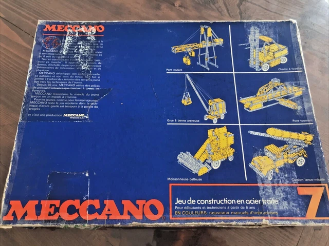 MECCANO BOITE N°7 année 70 avec notices, très bon état, boite complète ...