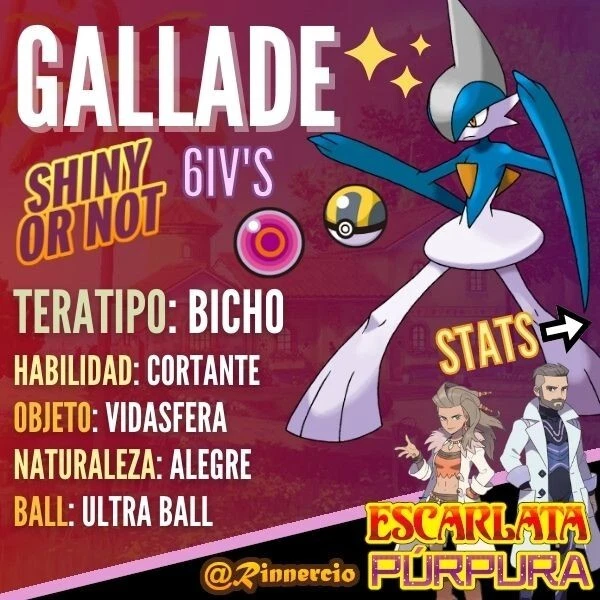 GALLADE &SHINY OR not" 6IVs Pokemon Escarlata y Púrpura 🍇🍊 EUR 2,90 ...