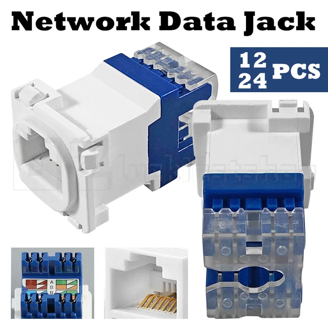 12-50PCS CLIPSAL COMPATIBLE Style CAT6 RJ45 8P8C Network Data Jack Mech ...