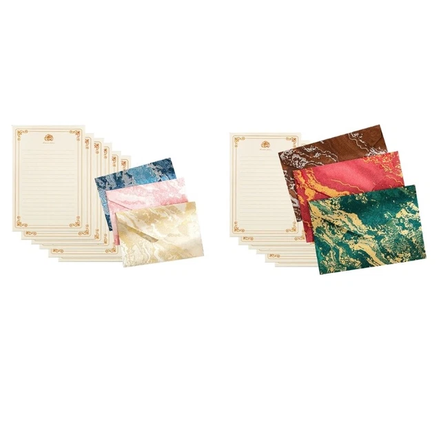 SET STATIONERY PAPER Set Writing Paper and Envelopes Set Retro Letter ...