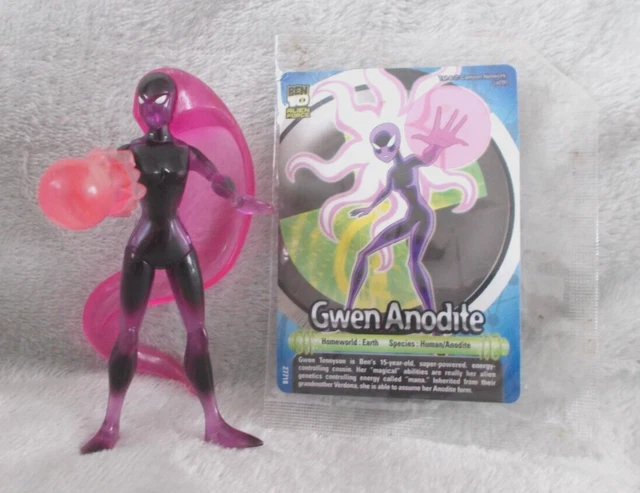 RARE CARTOON NETWORK Ben 10 Alien Force - 4" Gwen Anodite Figure - 100% ...