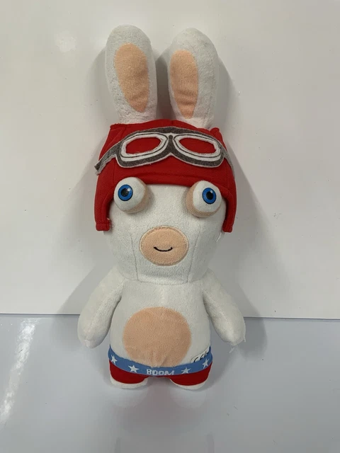 RARE RABBIDS PILOT 14" PLUSH STUFFED TOY FIGURE PLAY BY PLAY ubisoft £ ...