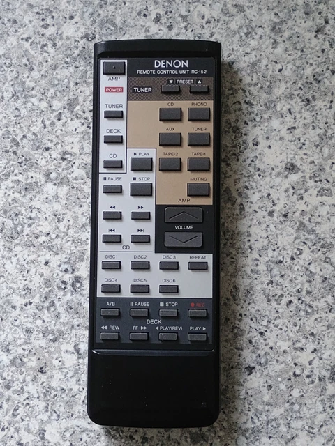 DENON RC-152 REMOTE Control Unit. £15.00 - PicClick UK
