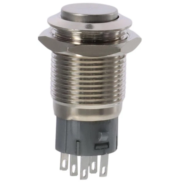 2NC 2NO 2COM Push Button Switch 16mm Momentary Switch Electrical ...