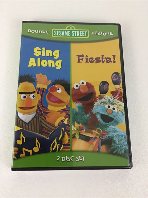 SESAME STREET DOUBLE Feature Sing Along & Fiesta DVD Movie 2 Disc Set ...