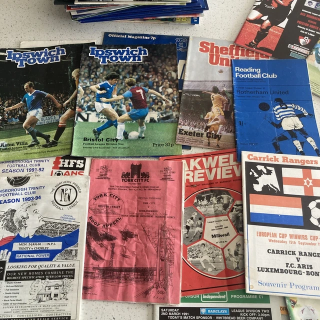 OVER 60 FOOTBALL programmes many sub standard includes couple of ...