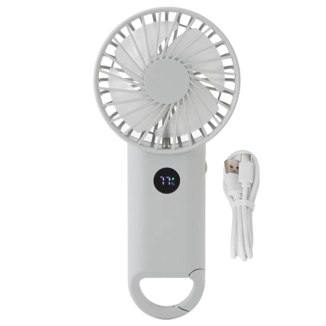 HANDHELD FAN 100 Levels Stepless Speed Intelligent Digital Display ...