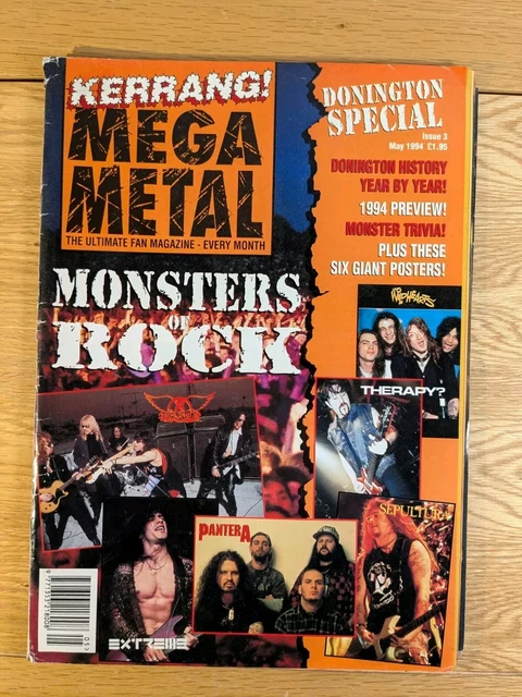 * RARE* / Kerrang Mega Metal Issue 2 April 1994 Complete with Posters £ ...