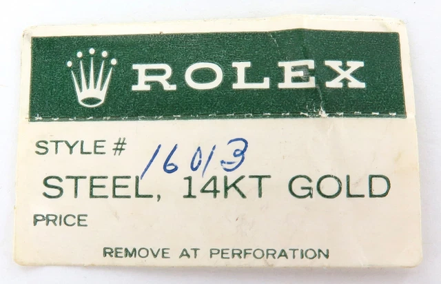 1990S OBSOLETE ROLEX 16013 14K & STEEL MENS DATEJUST DISPLAY BOX ...