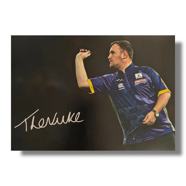 SIGNED LUKE LITTLER A4 Photo - 2026 Darts World Champion - COA & Photo ...