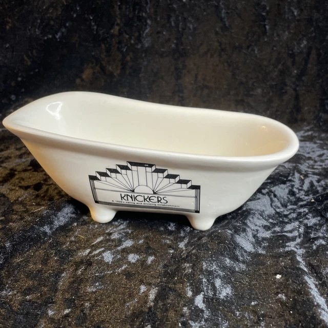 RARE VTG &KNICKERS& Restaurant Ceramic Gin Bathtub Dish By DAGA Hawaii ...