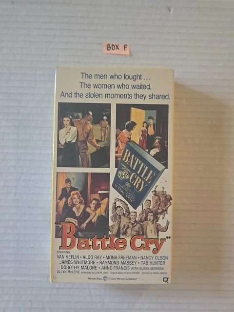 BATTLE CRY (VHS, 1990) Van Heflin, James Whitmore, Aldo Ray, Warner ...