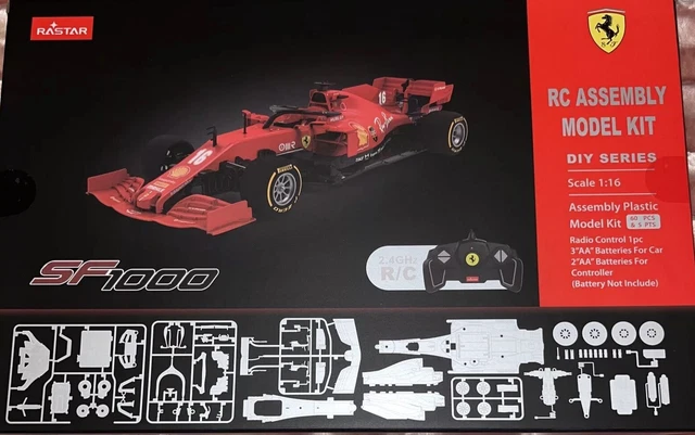NEW RASTAR FERRARI SF1000 RC Assembly Model Kit 1:16 Scale F1 Formula ...