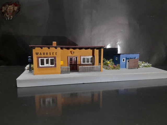 1/87 WANNSEE STRANDBAD Bahnhof Wiad 552 MiniNatur Diorama Haus Gebäude ...
