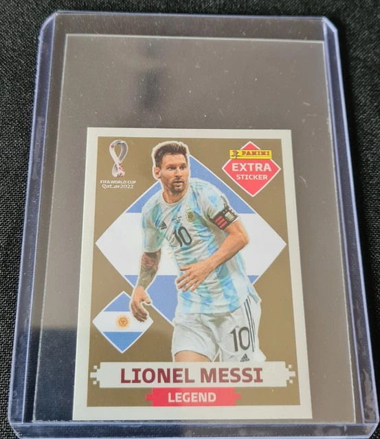 FIFA WORLD CUP Qatar 2022 Panini, Lionel Messi GOLD Extra Sticker, RARE ...