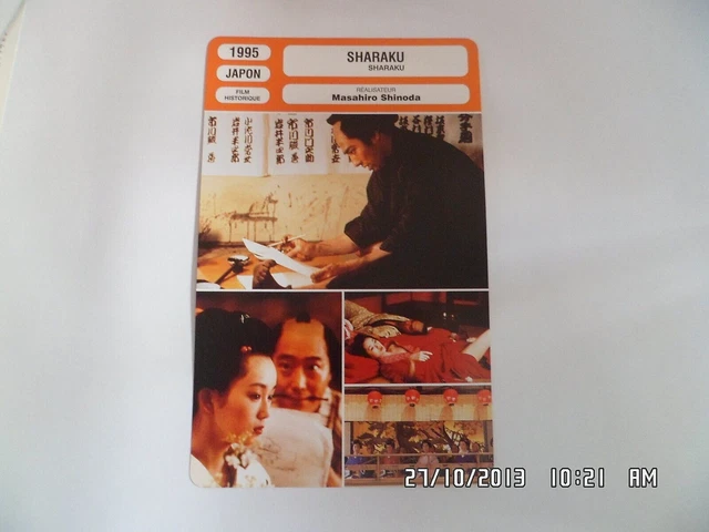 CARTE FICHE CINEMA 1995 SHARAKU Hiroyuki Sanada Shima Iwashita Tsurutaro Kataoka EUR 2,50 ...