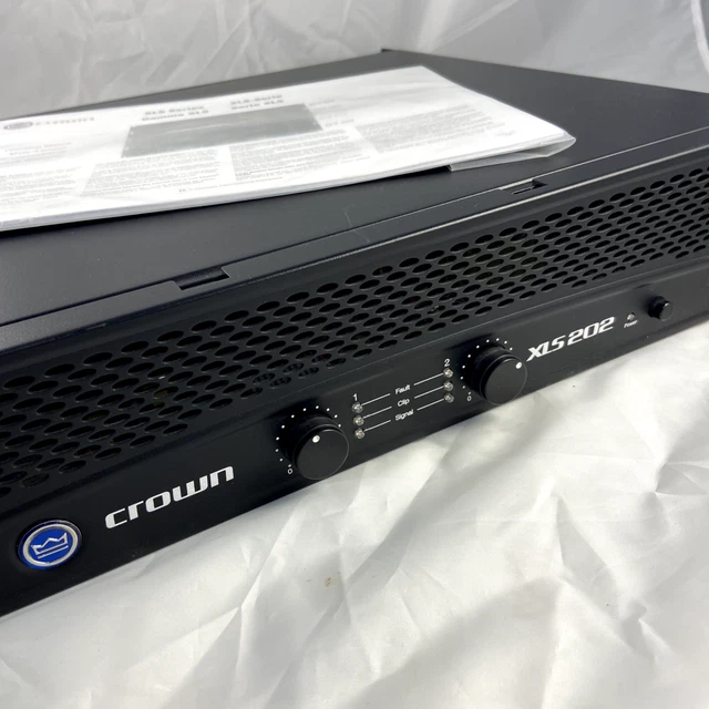 CROWN 2-CHANNEL XLS 202 Bridge Channel Power Amplifier 19" Rack ...
