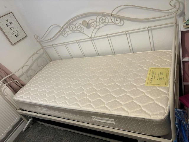 LAURA ASHLEY DAY Bed Off White with Trundle, 2 Mattresses £312.68 ...