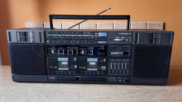 BOOMBOX GHETTOBLASTER RADIO Double Cassette Thomson Tm8000 EUR 15,00 ...