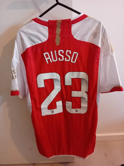 ARSENAL FC WOMENS 23/24 WSL home Shirt. (Player Version) Custom Russo ...