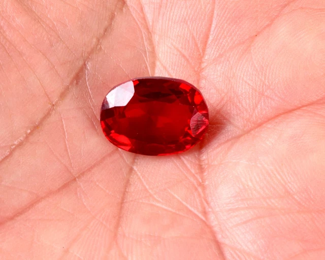 14.00 CTS GGL Certified Oval Shape Natural Mozambique Red Ruby Gemstone ...