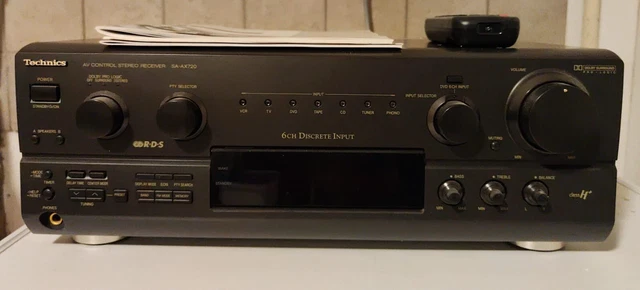 TECHNICS SA-AX720 RICEVITORE Stereo Completo Di Telecomando E ...